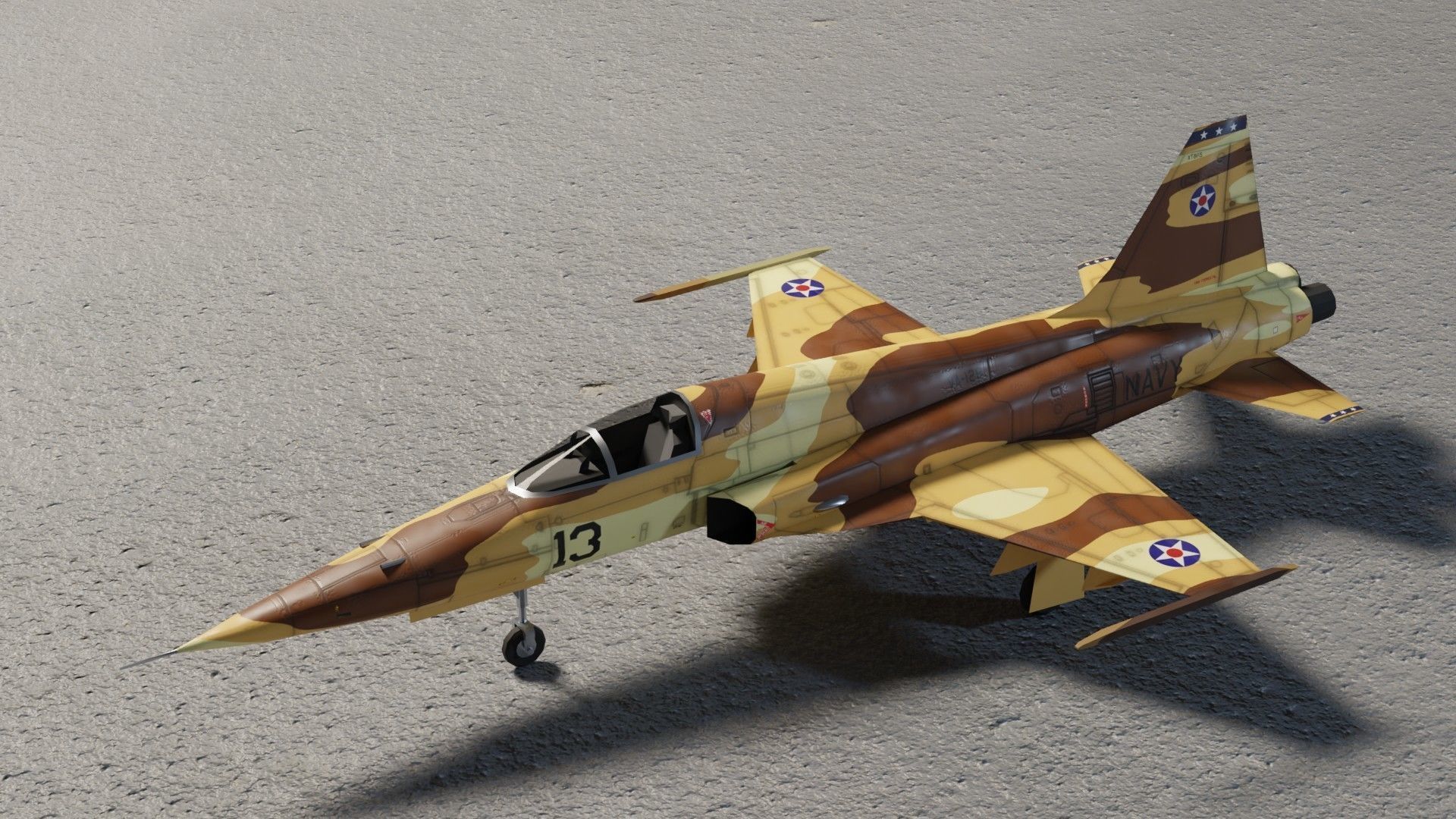 3D model Northrop F-5 Tiger jet fighter VR / AR / low-poly | CGTrader