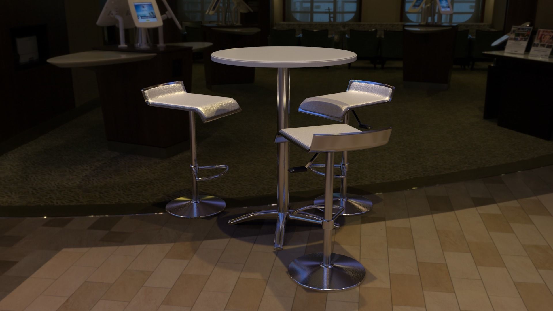Cocktail Table Bar free VR / AR / low-poly 3D model | CGTrader