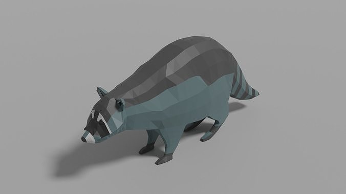 3D model Cartoon Racoon VR / AR / low-poly | CGTrader