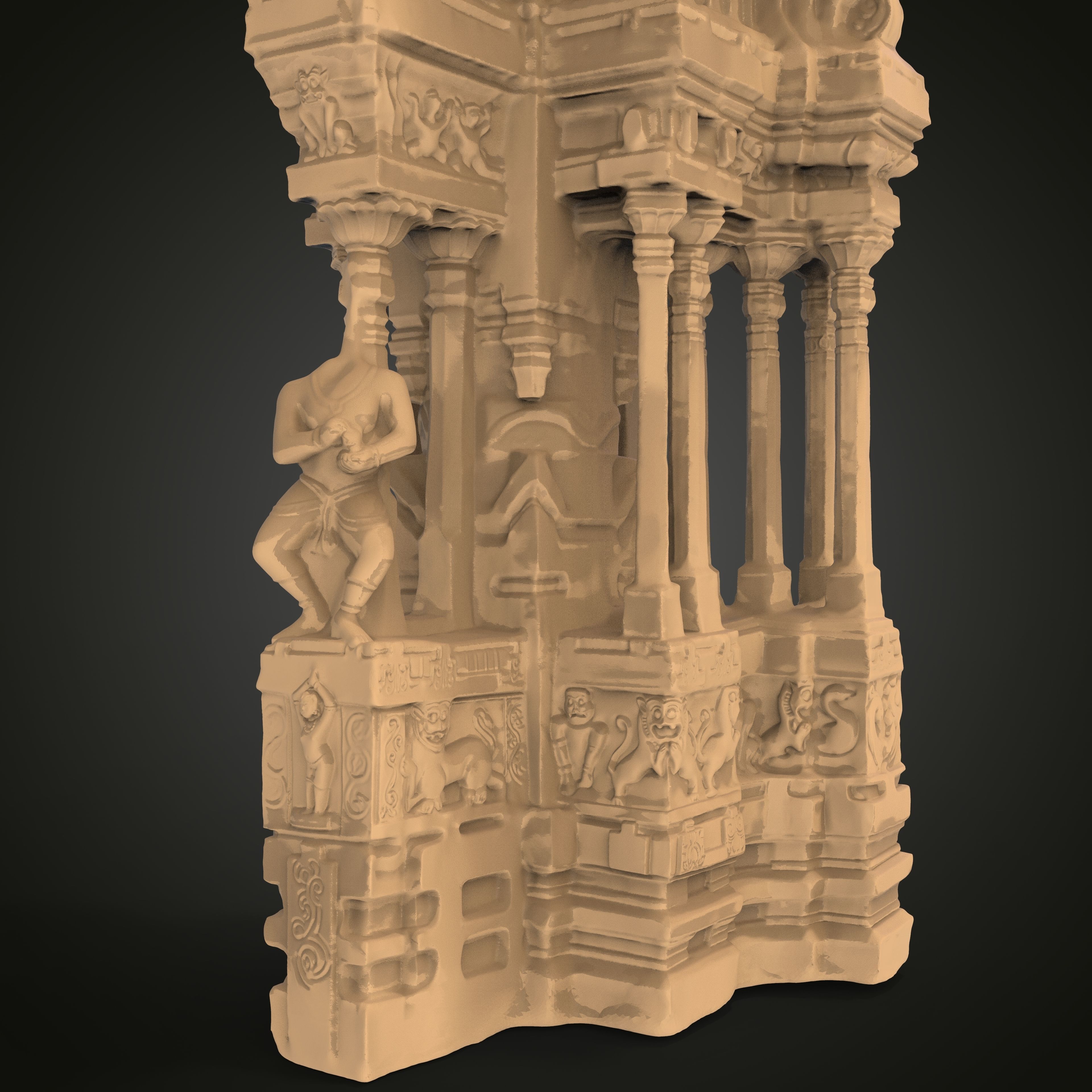 Musical Pillar Hampi replica 3D model 3D printable | CGTrader