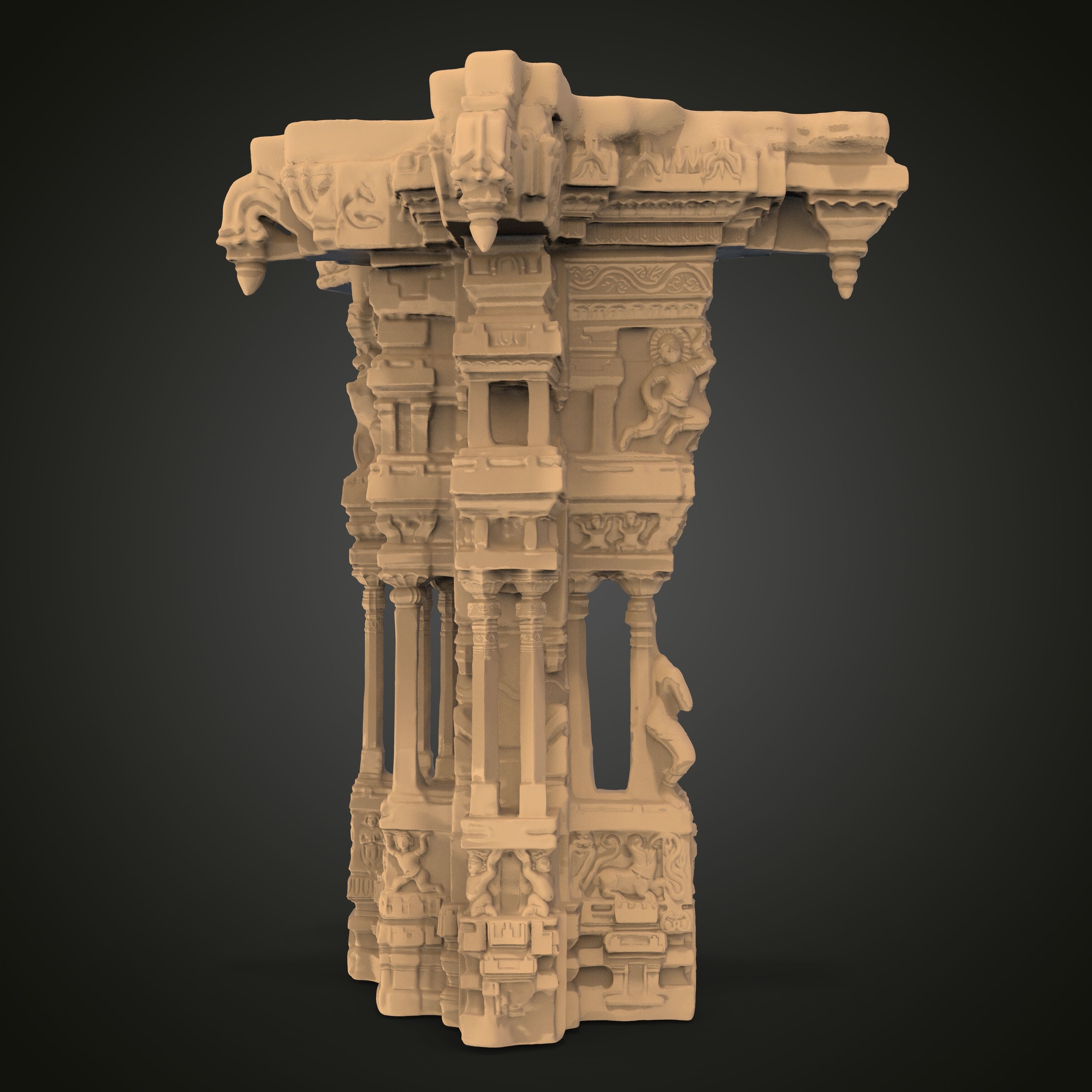 Musical Pillar Hampi replica 3D model 3D printable | CGTrader