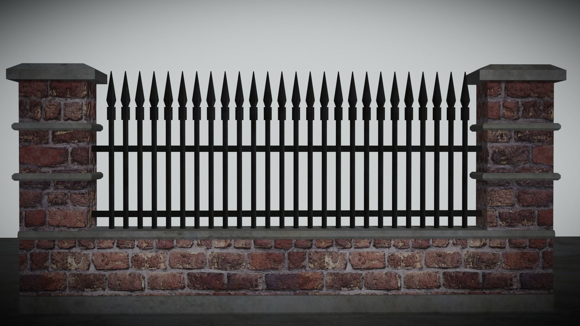 3D model Brick Fence VR / AR / low-poly | CGTrader