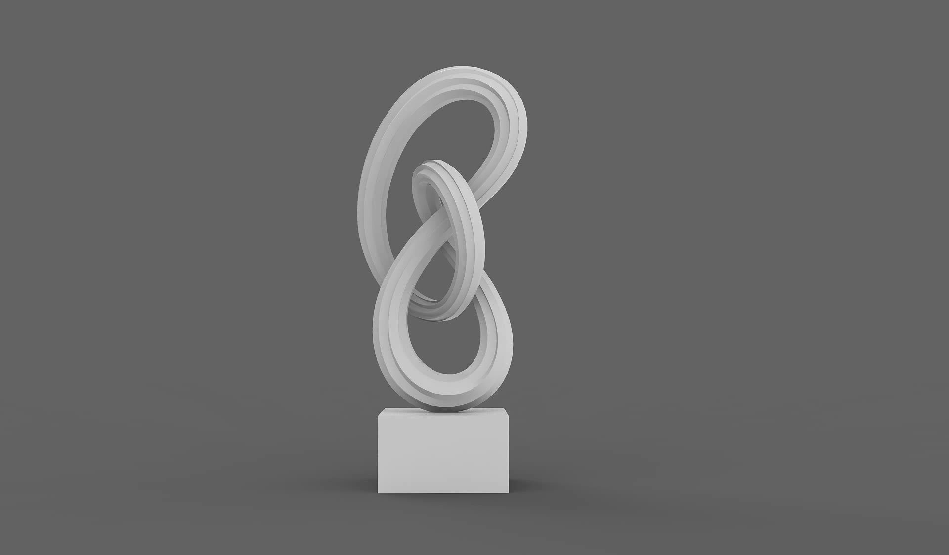 Infinity - Abstract Art Sculpture 3D model 3D printable | CGTrader