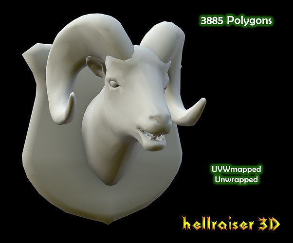 3D model Ram Head VR / AR / low-poly | CGTrader