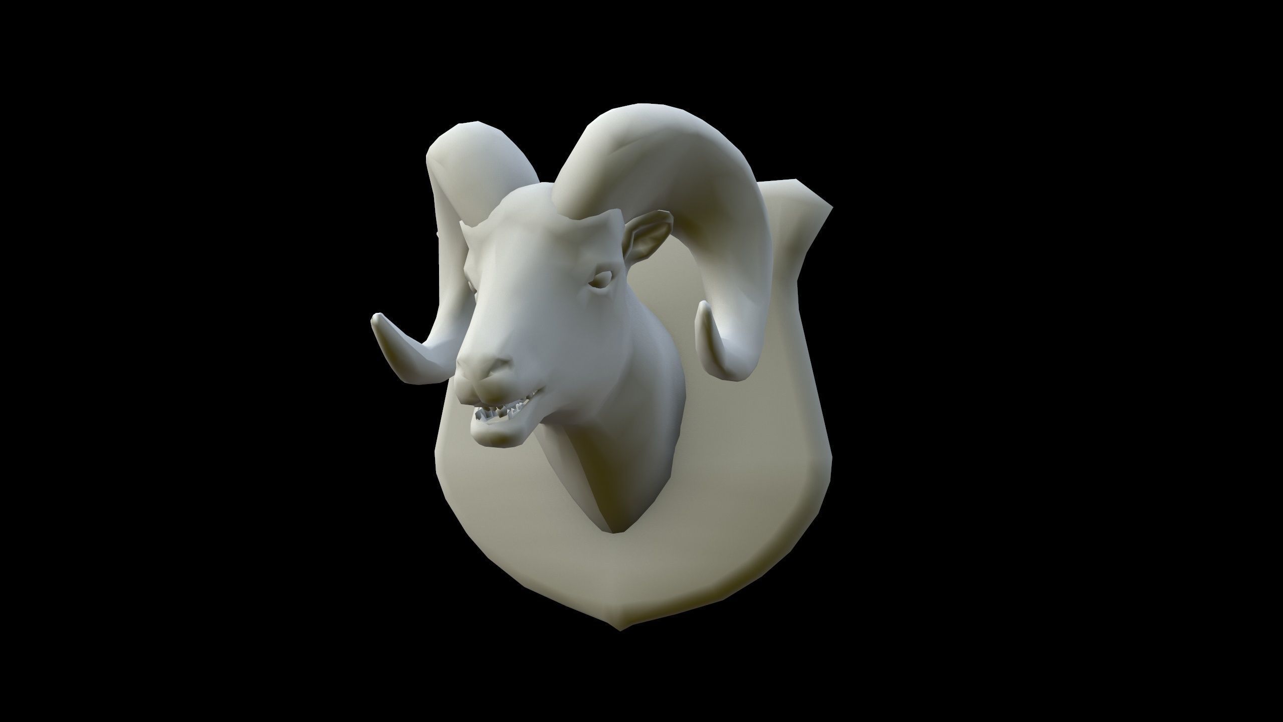 3D model Ram Head VR / AR / low-poly | CGTrader