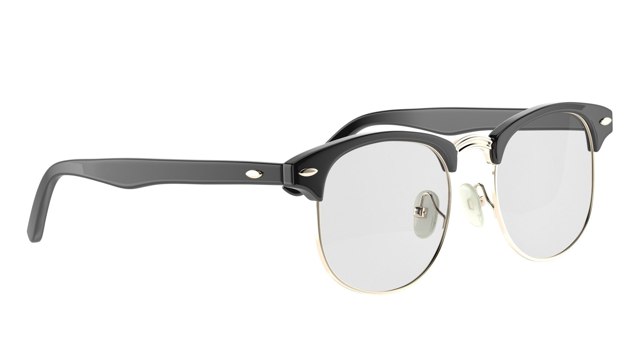 Classic Half Frame Glasses 3D model | CGTrader