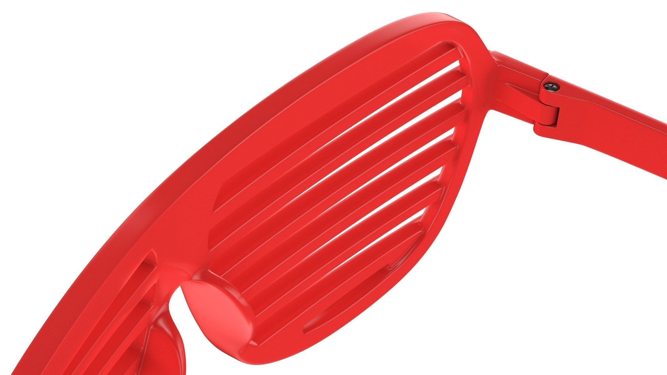 Shutter Glasses Red 3D model | CGTrader