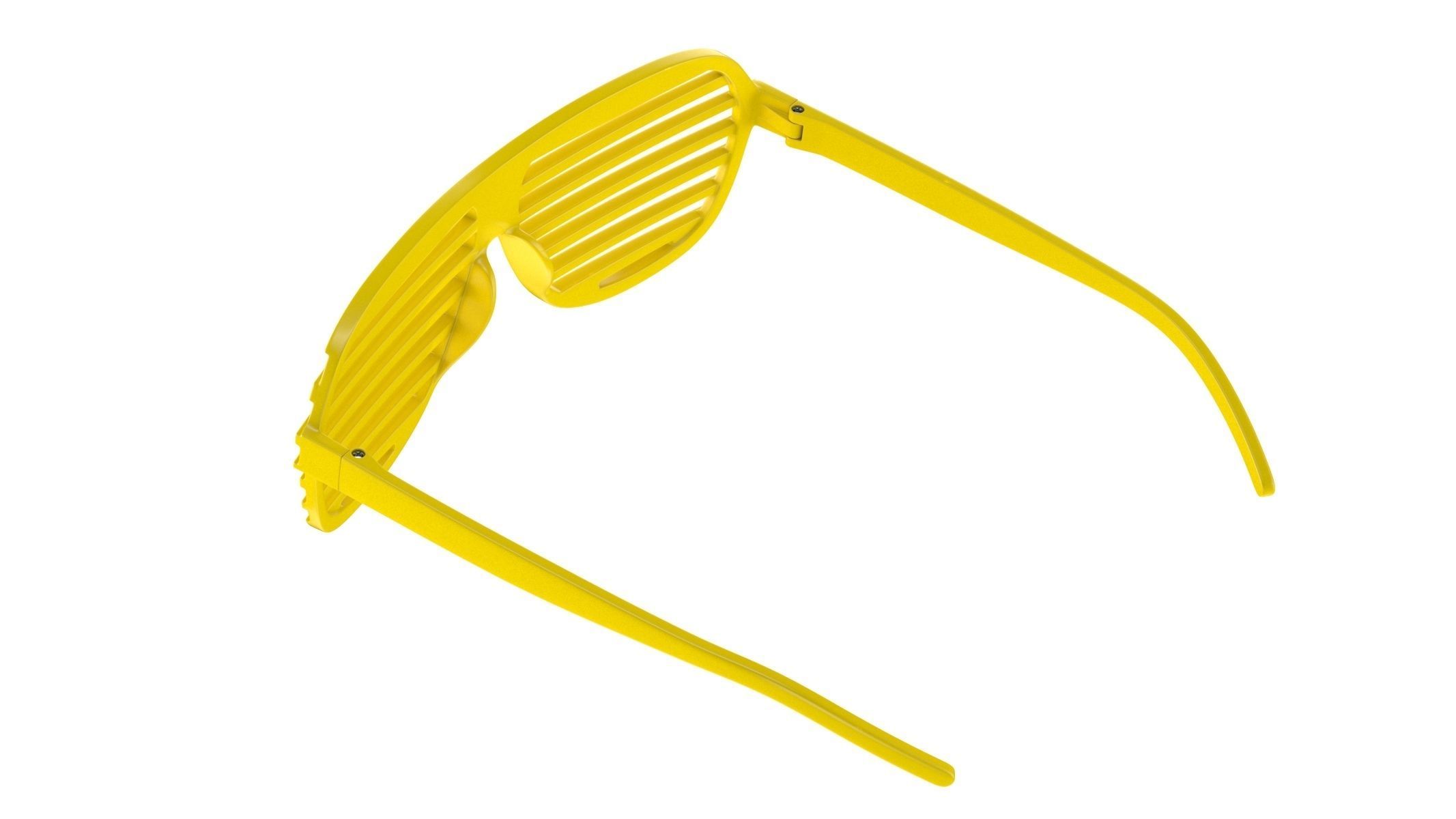 Shutter Glasses Yellow 3D model | CGTrader