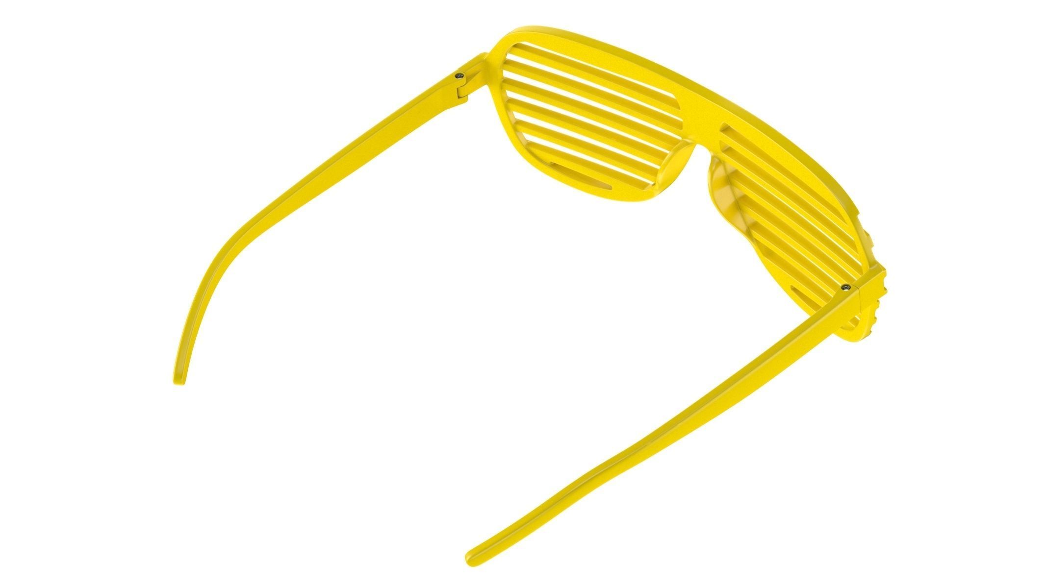 Shutter Glasses Yellow 3D model | CGTrader