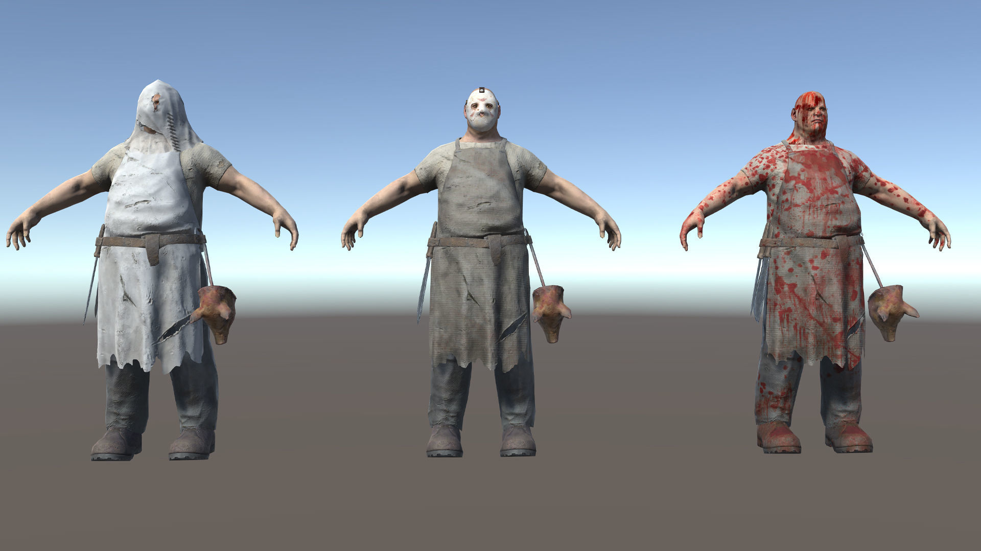 3D model Butcher VR / AR / low-poly rigged animated | CGTrader