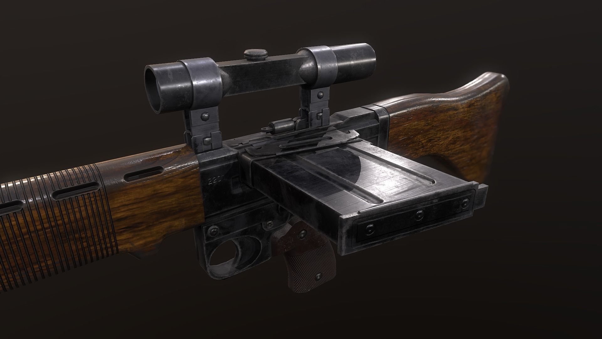 3D model FG-42 German Rifle PBR VR / AR / low-poly | CGTrader