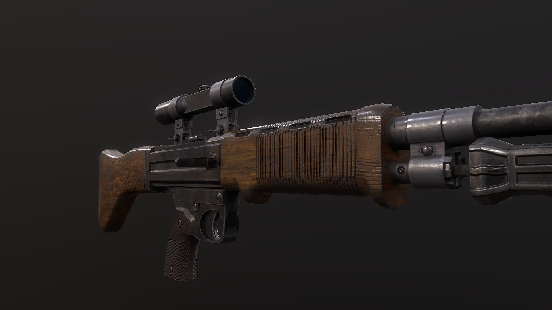 3D model FG-42 German Rifle PBR VR / AR / low-poly | CGTrader