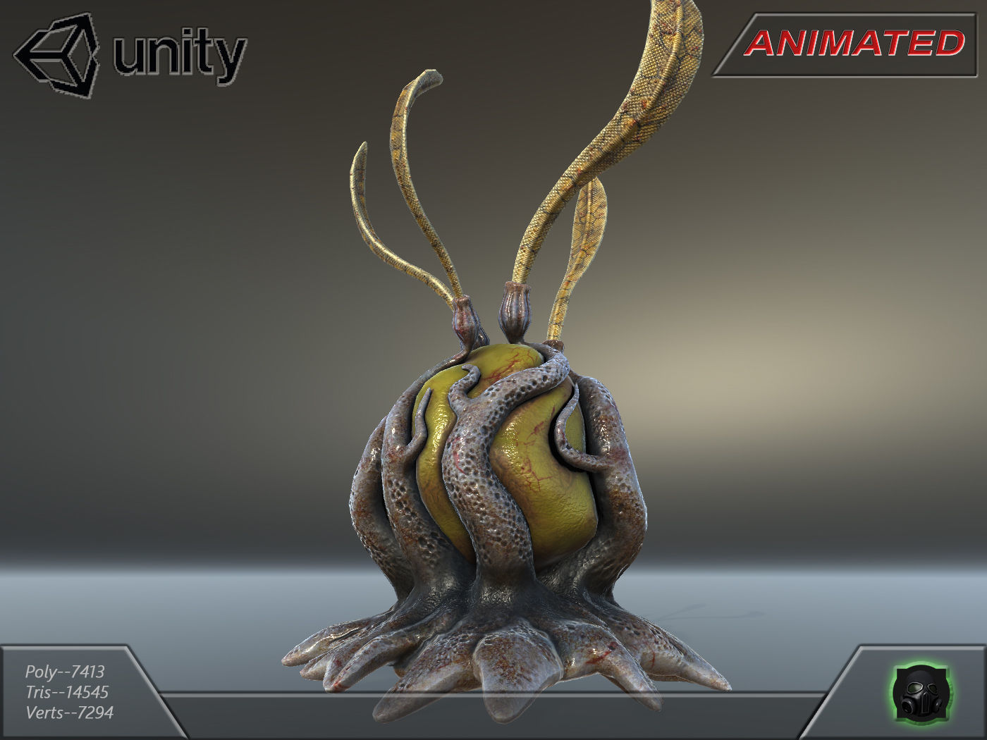 3D model Alien flora - plant 18 VR / AR / low-poly rigged animated ...