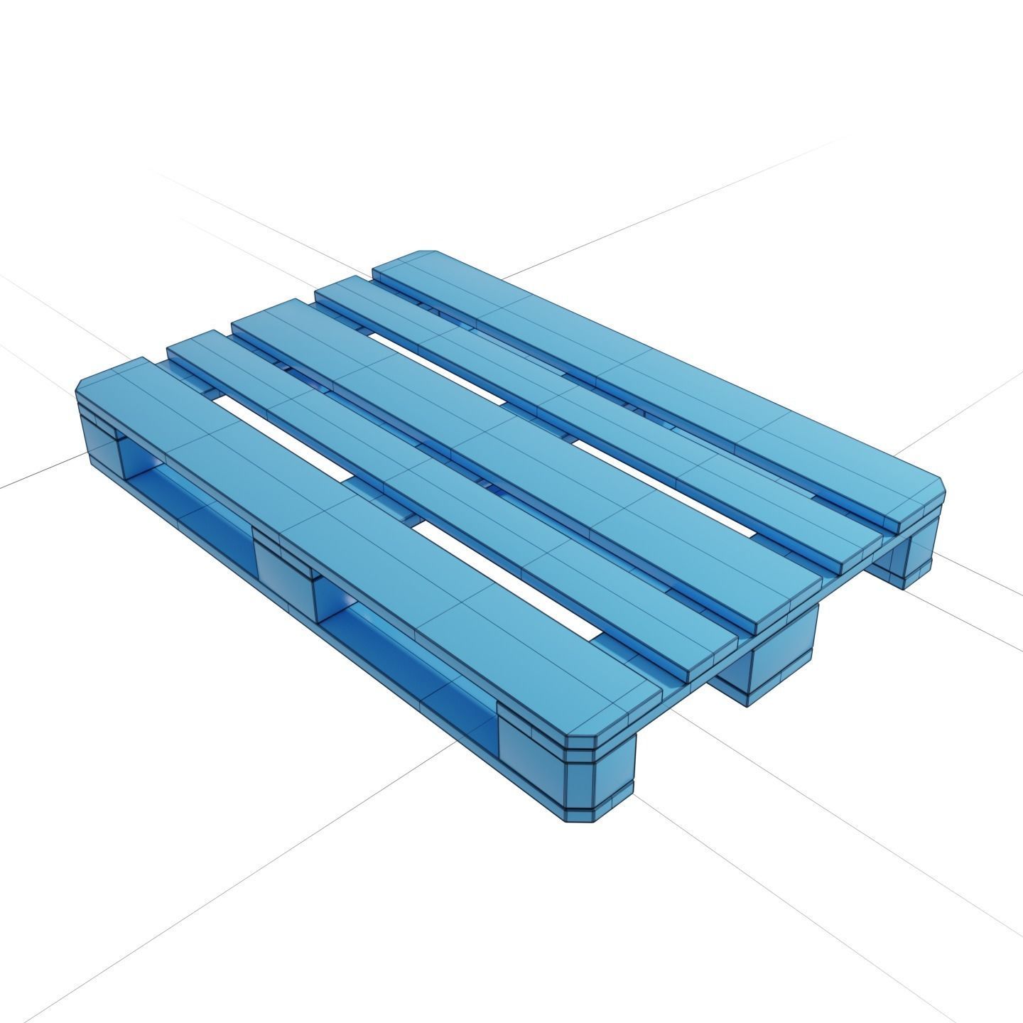 wood eur pallet 3D model | CGTrader