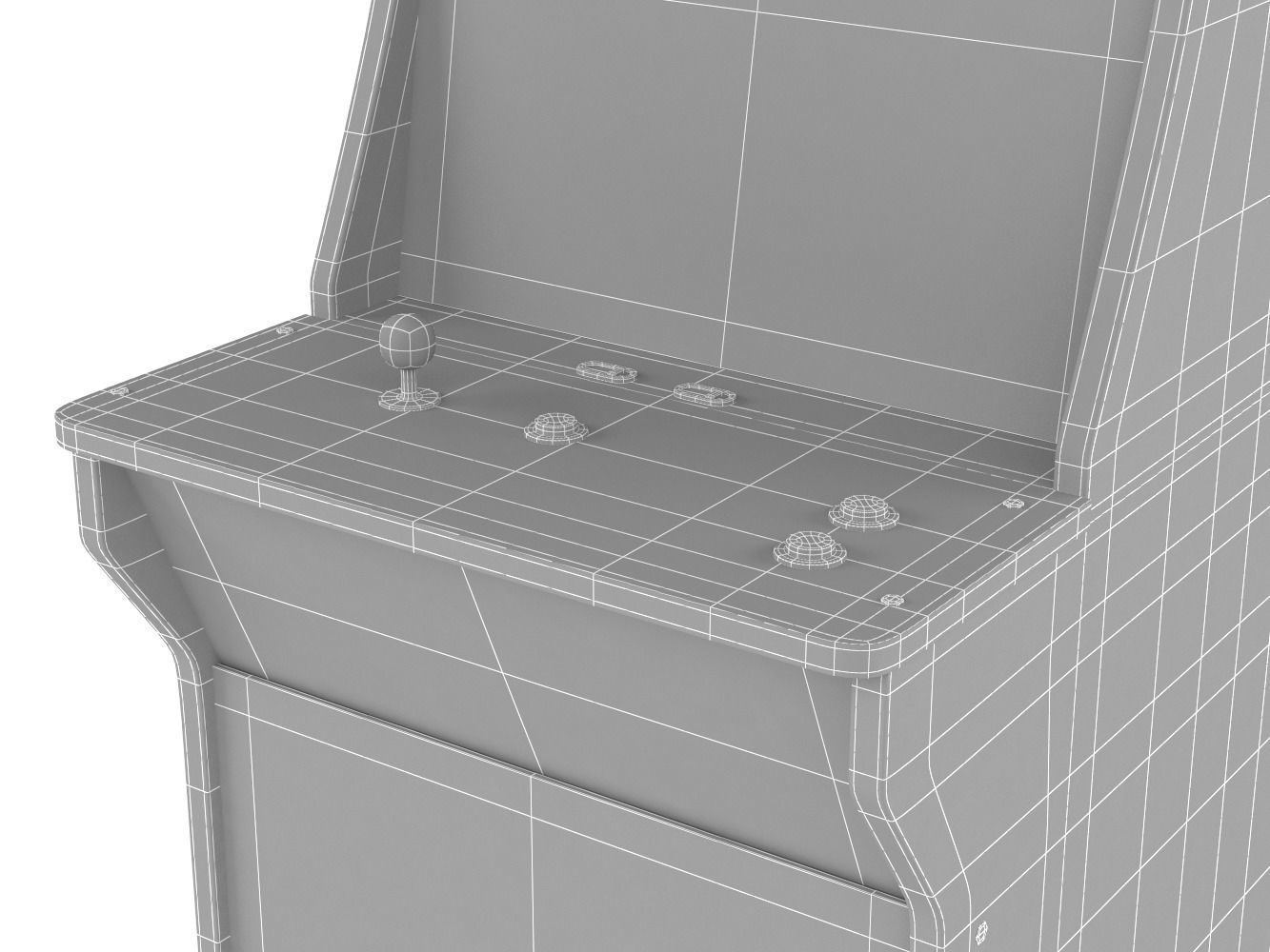 Galaga Arcade Machine 3D model | CGTrader