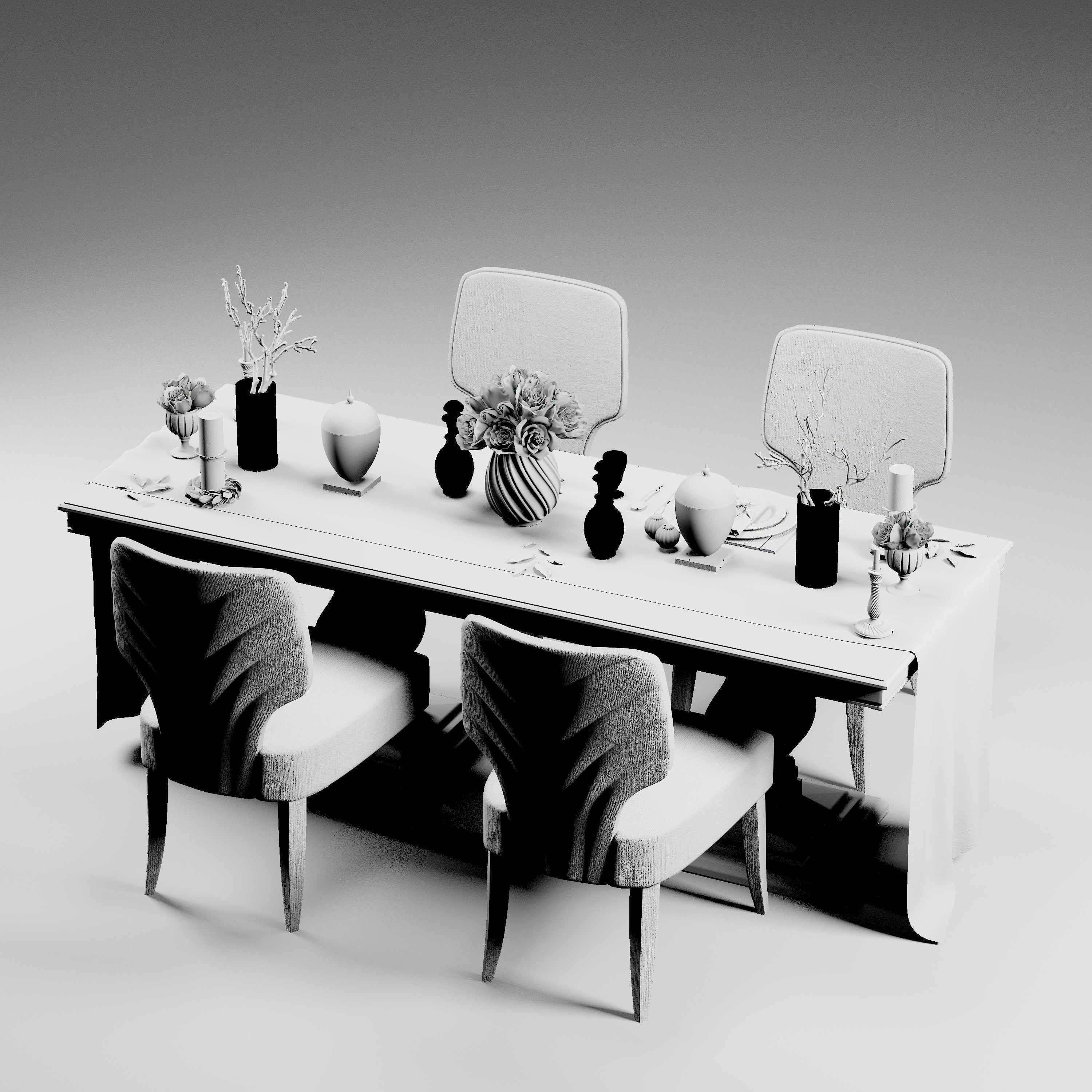 Tenarchstudio Dining Table-Decor Render Ready Vray - Corona 3D model ...