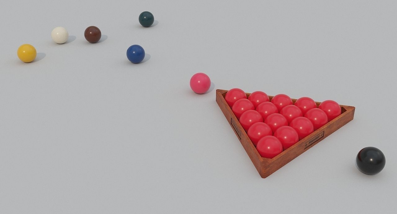 Snooker Balls And Triangle 3D asset | CGTrader