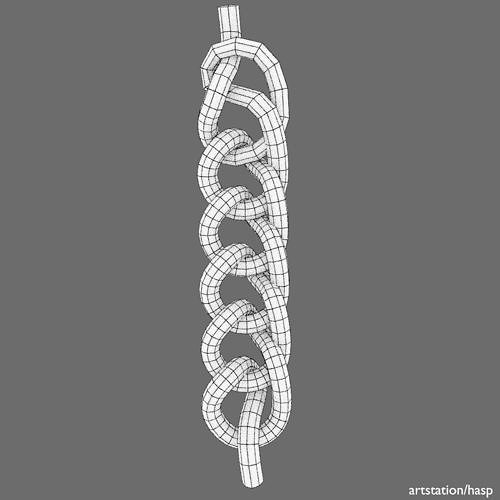 3D model monkey chain braid VR / AR / low-poly | CGTrader