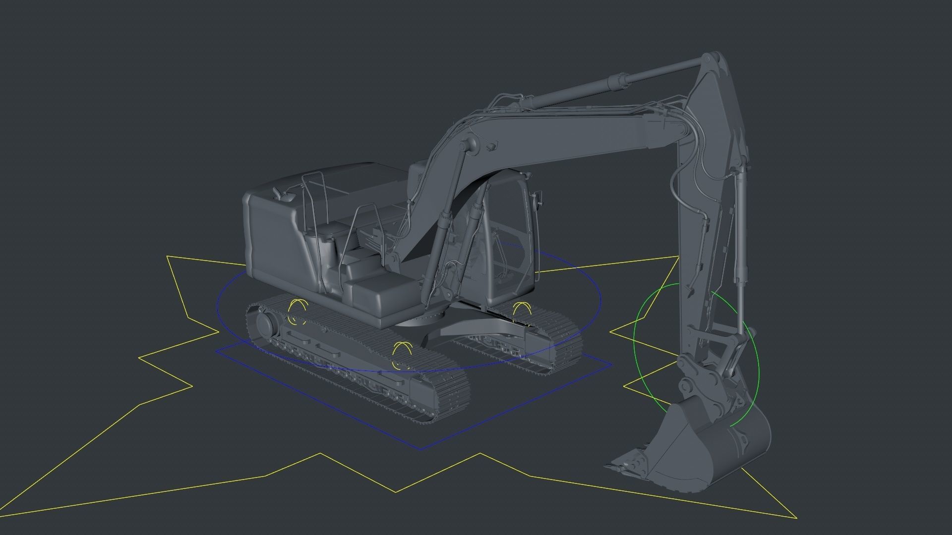 Excavator Rig 3D model rigged | CGTrader
