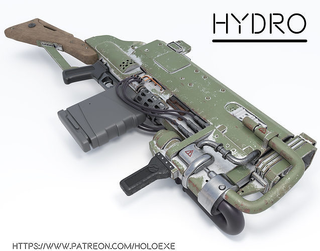 Hydro - Hydraulic Gun 3D model | CGTrader