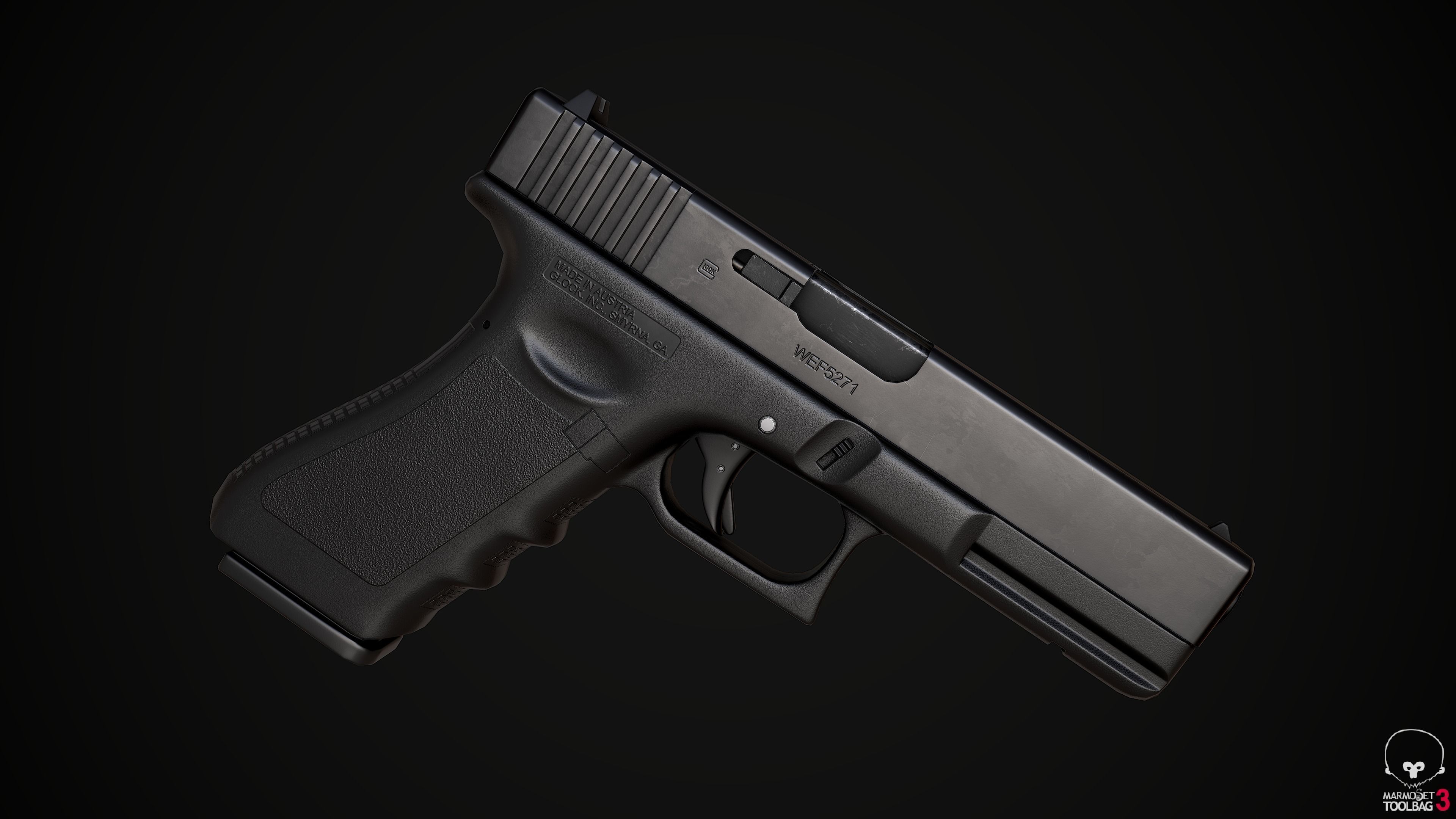 3D model Glock 18 gameready asset with textures VR / AR / low-poly ...