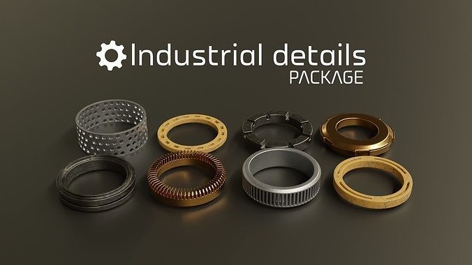 Pack of industrial details 3D model | CGTrader
