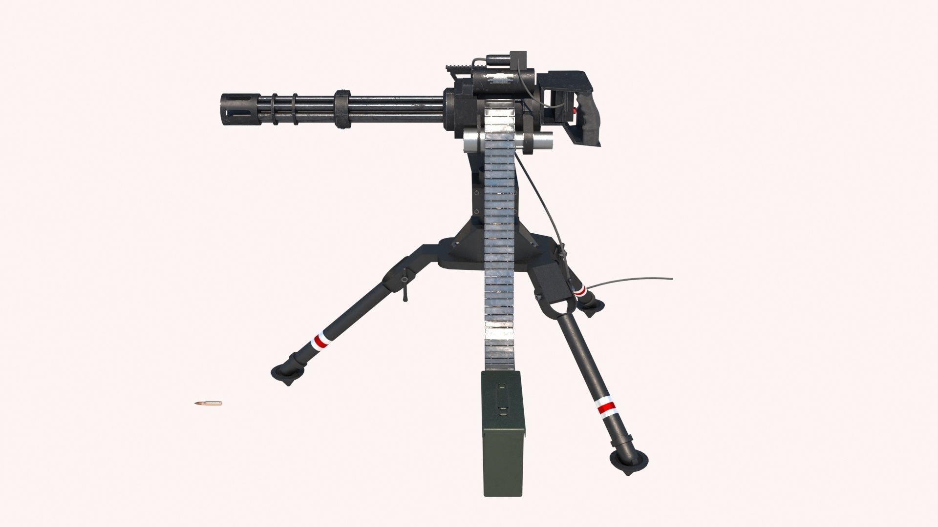 3D model Modern Minigun VR / AR / low-poly | CGTrader