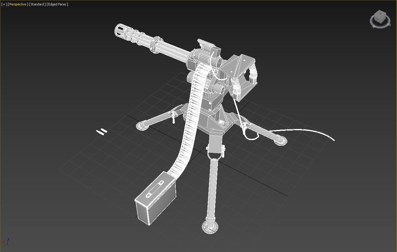 3D model Modern Minigun VR / AR / low-poly | CGTrader