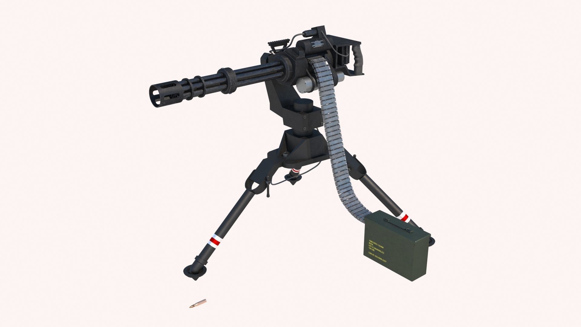 3D model Modern Minigun VR / AR / low-poly | CGTrader