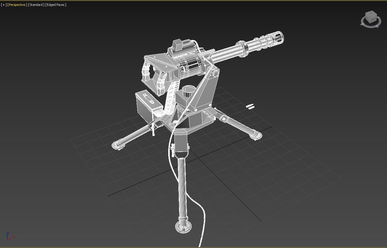 3D model Modern Minigun VR / AR / low-poly | CGTrader