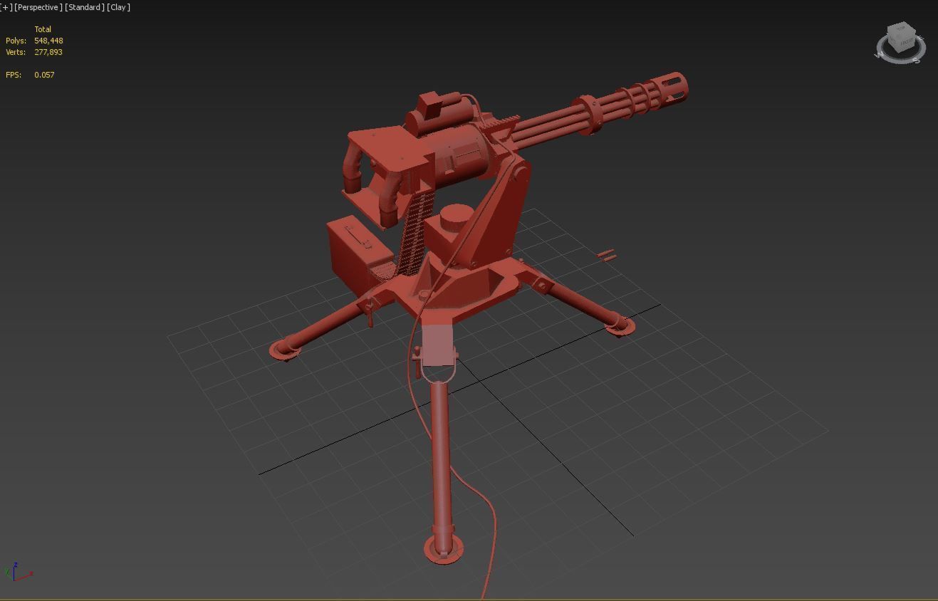 3D model Modern Minigun VR / AR / low-poly | CGTrader