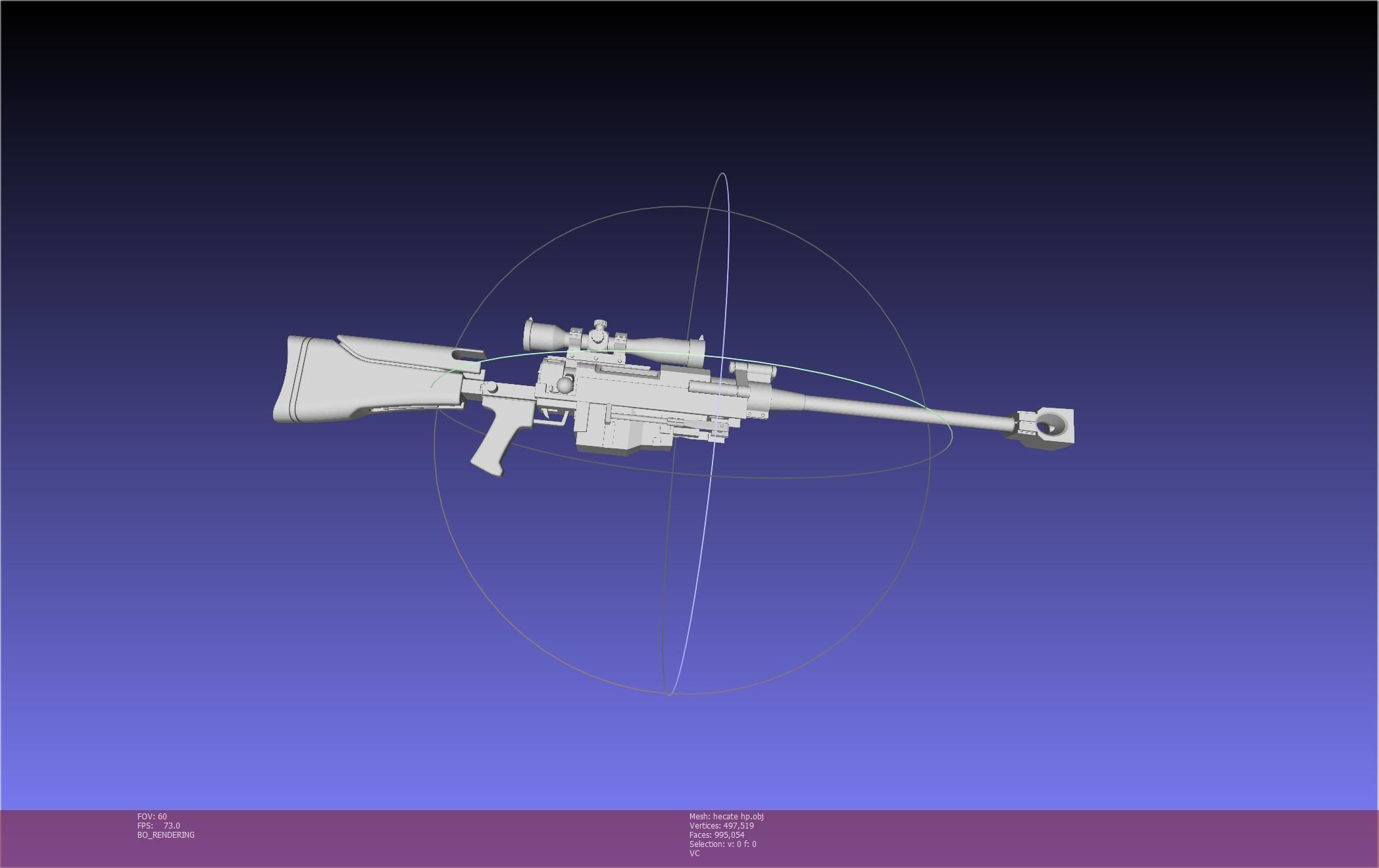 Sword Art Online Sinon Hecate II Rifle Basic Model 3D model | CGTrader