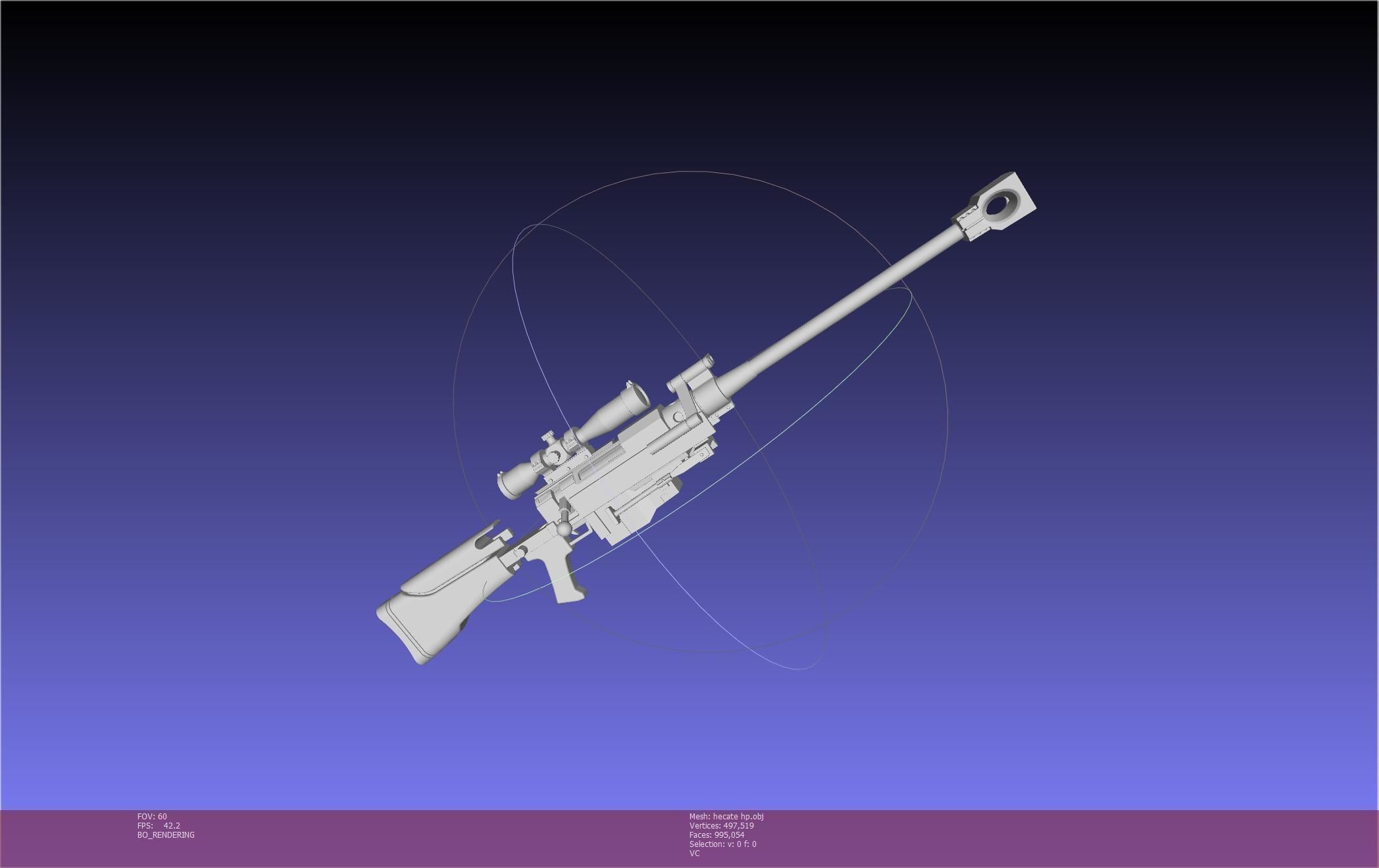 Sword Art Online Sinon Hecate II Rifle Basic Model 3D model | CGTrader
