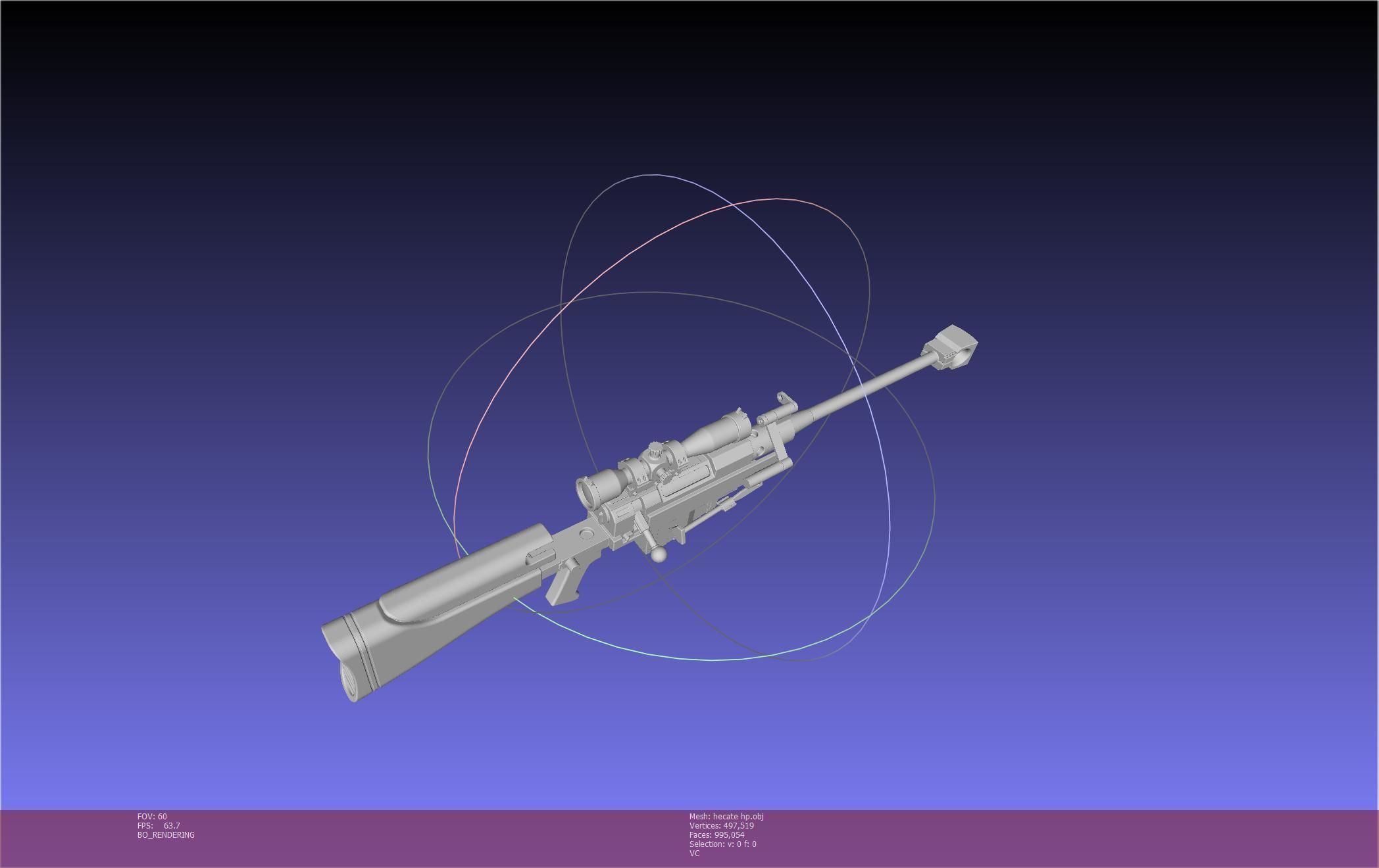 Sword Art Online Sinon Hecate II Rifle Basic Model 3D model | CGTrader