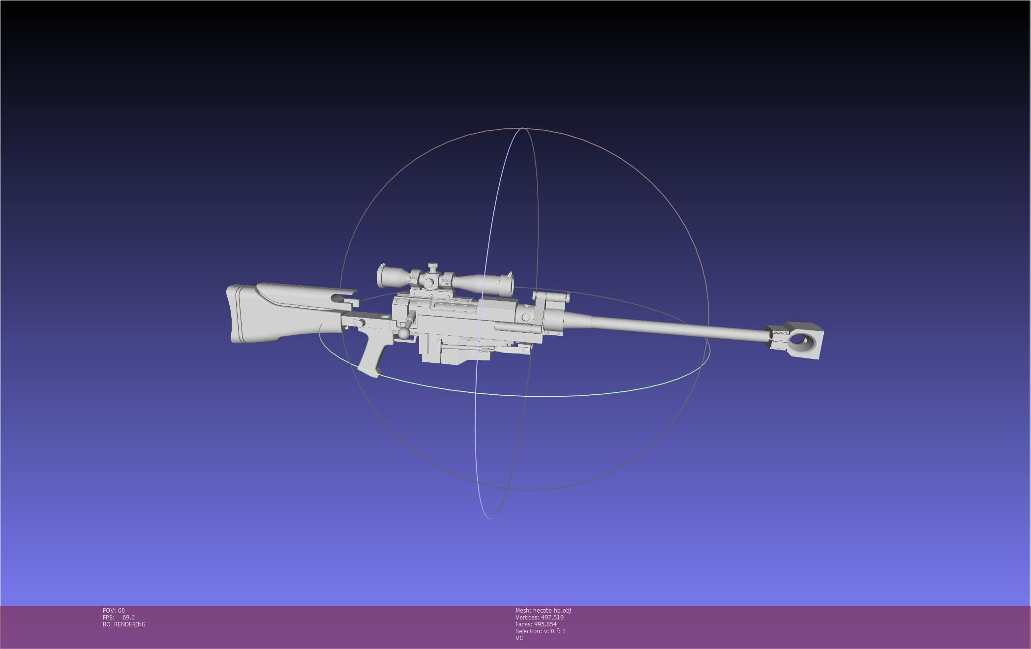 Sword Art Online Sinon Hecate II Rifle Basic Model 3D model | CGTrader