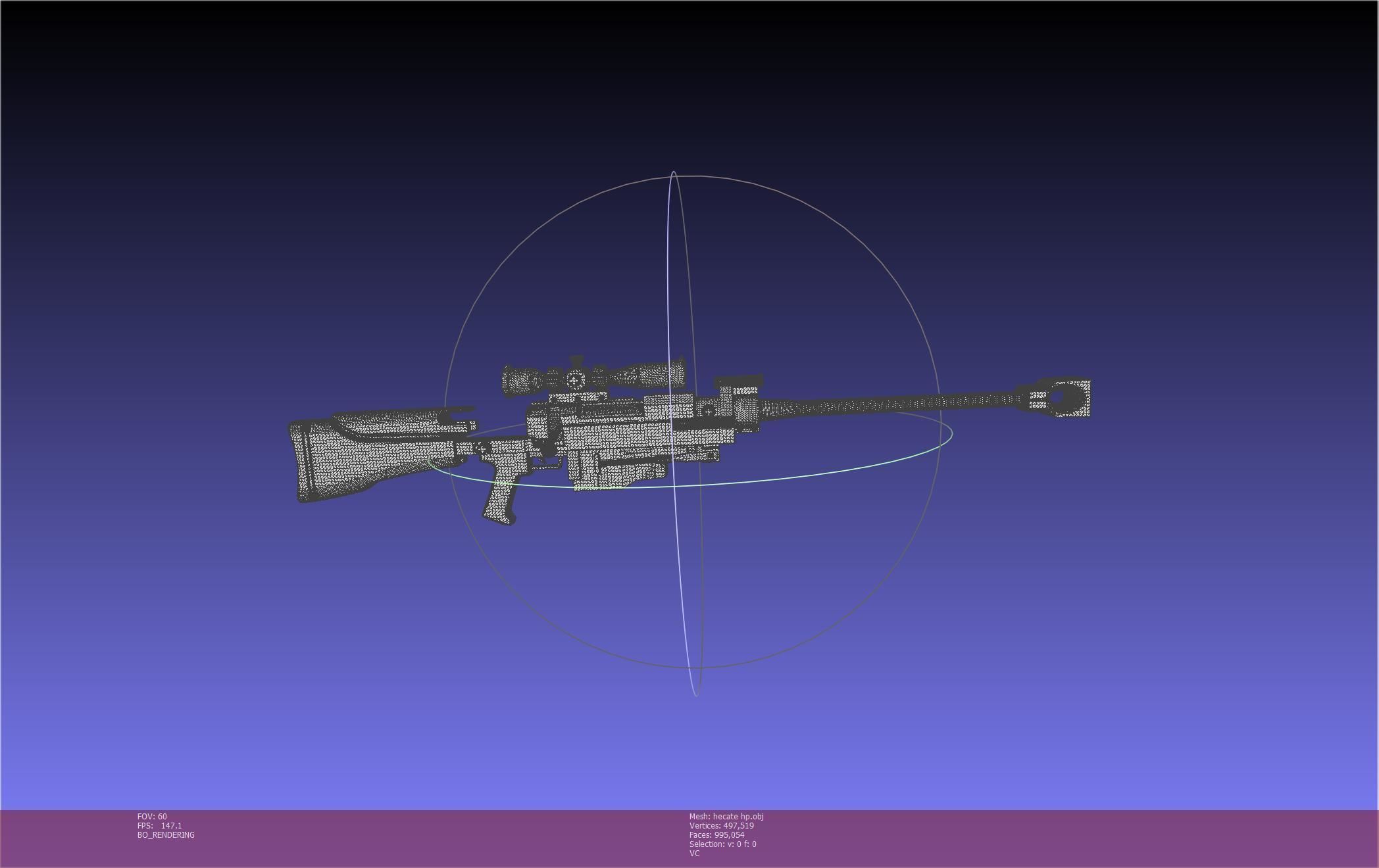 Sword Art Online Sinon Hecate II Rifle Basic Model 3D model | CGTrader