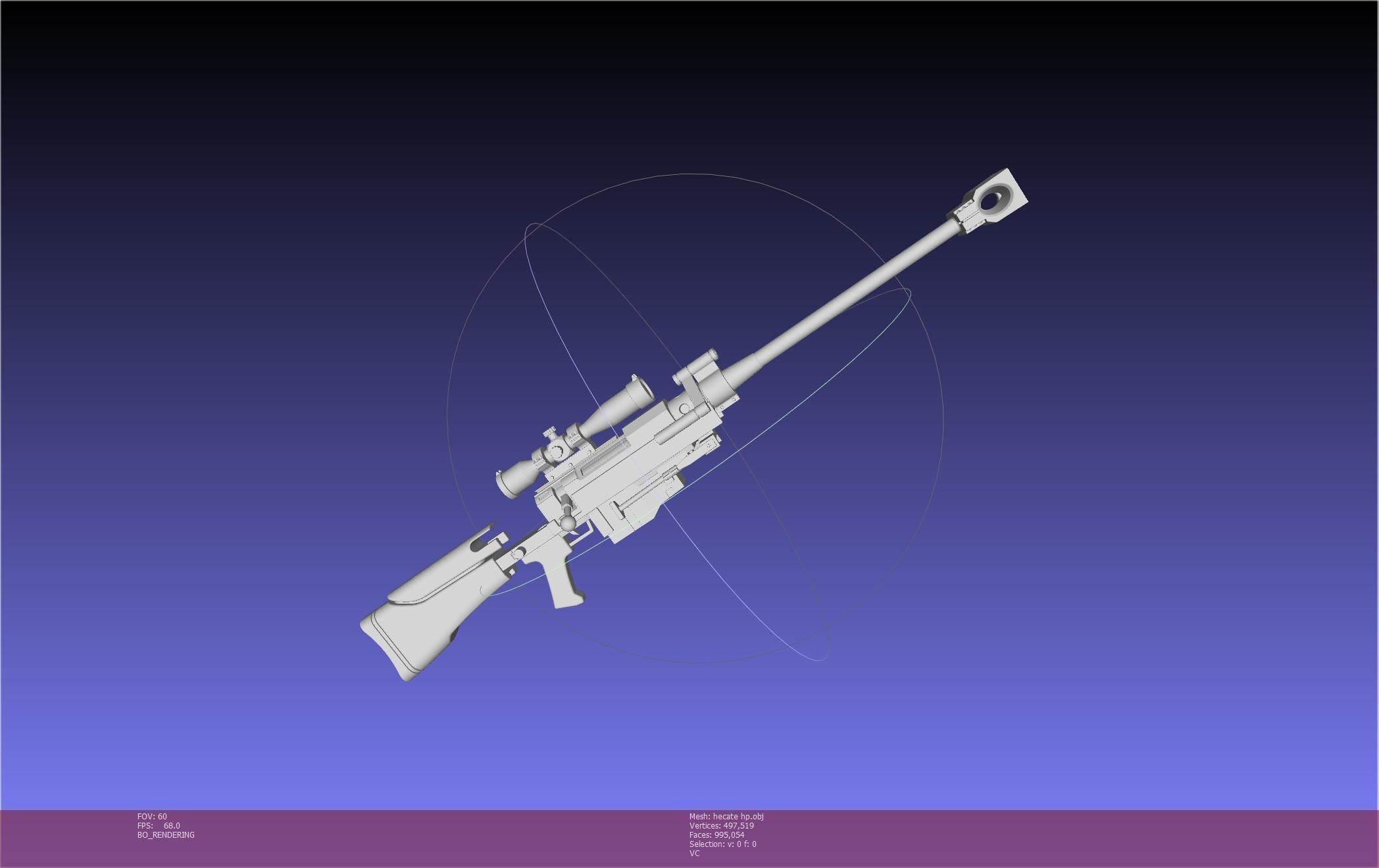Sword Art Online Sinon Hecate II Rifle Basic Model 3D model | CGTrader