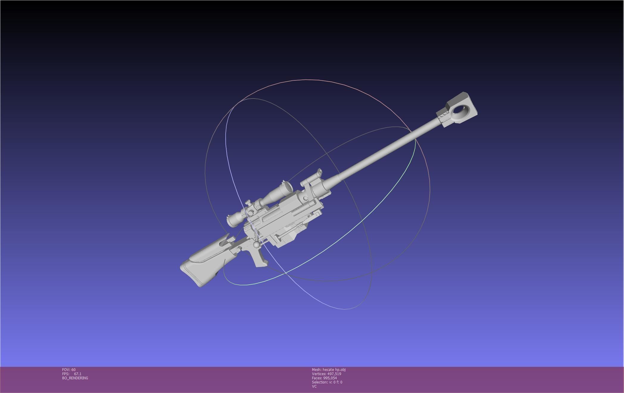 Sword Art Online Sinon Hecate II Rifle Basic Model 3D model | CGTrader