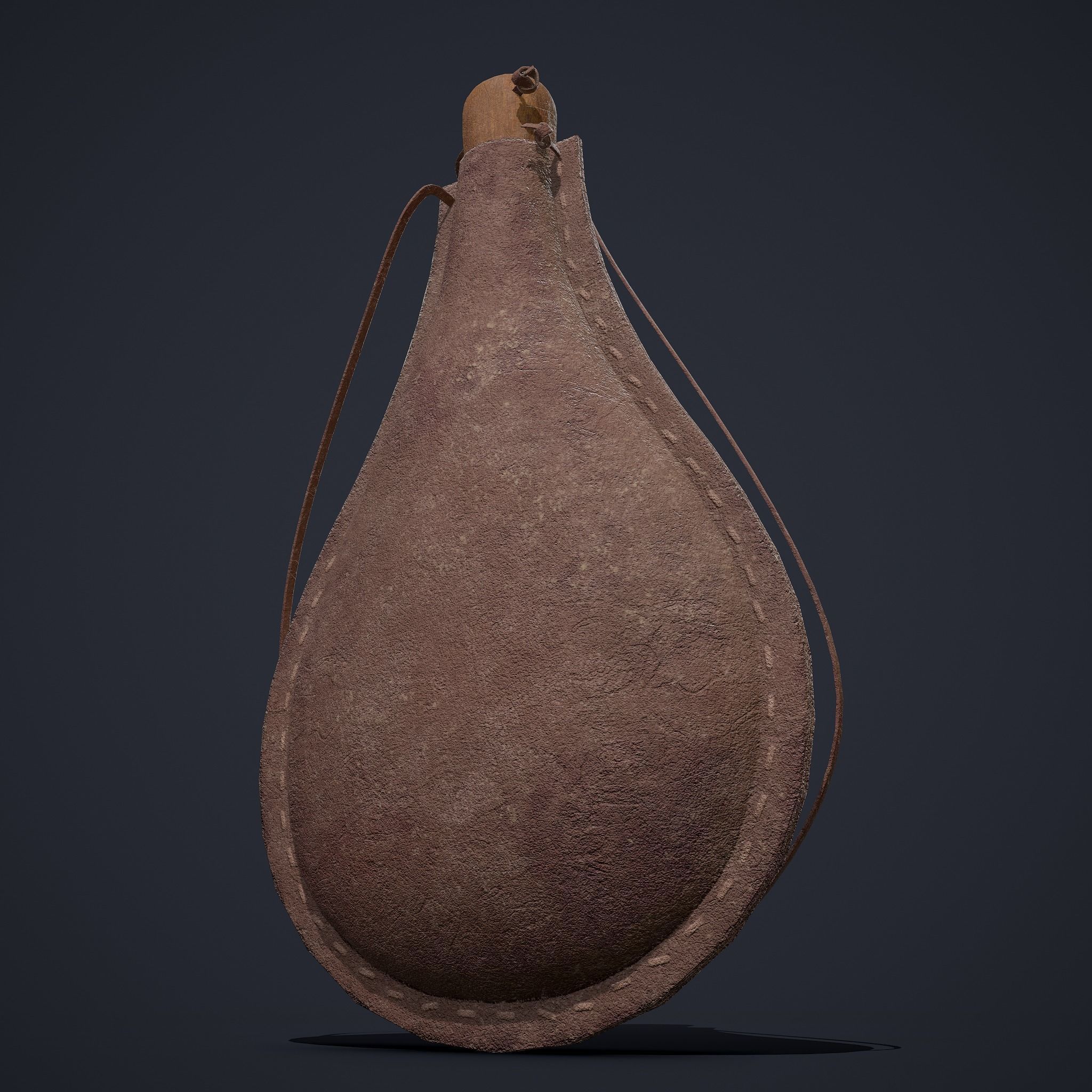 3D model Medieval Leather Water Bottle VR / AR / low-poly | CGTrader