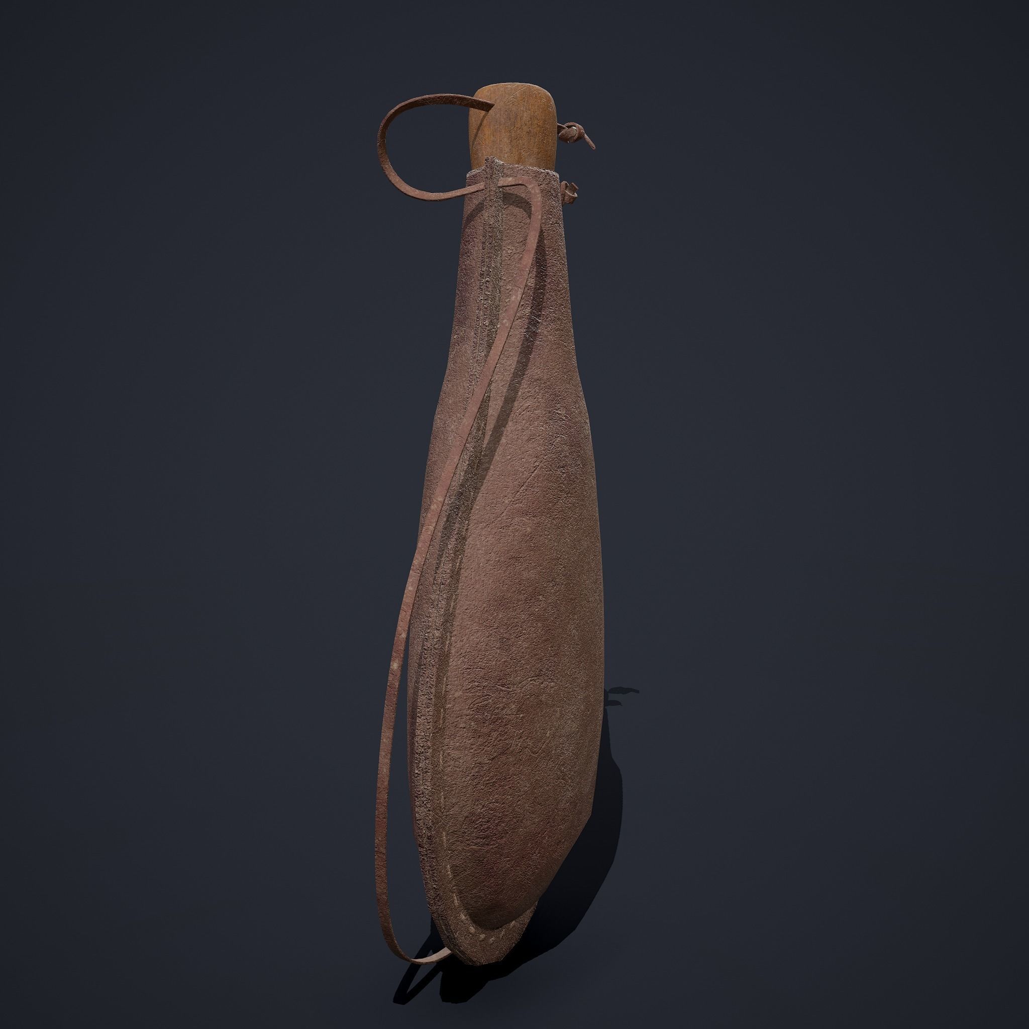 3D model Medieval Leather Water Bottle VR / AR / low-poly | CGTrader