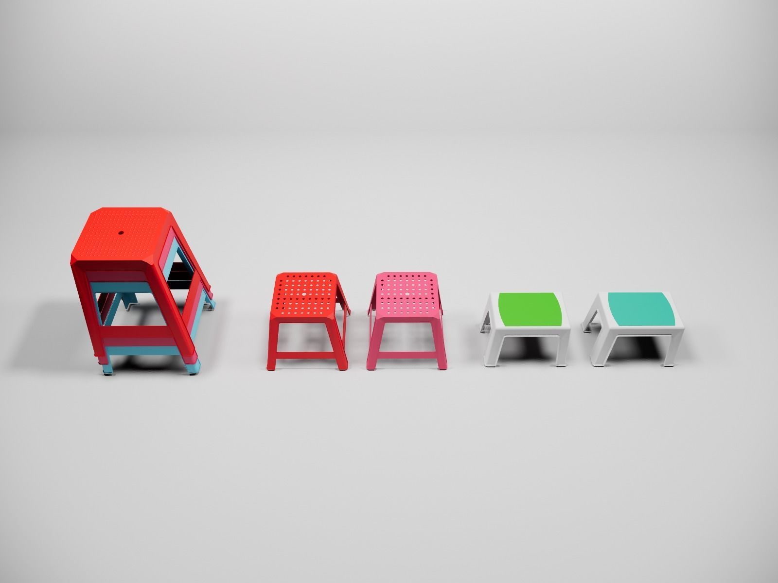 plastic stools 3D model | CGTrader