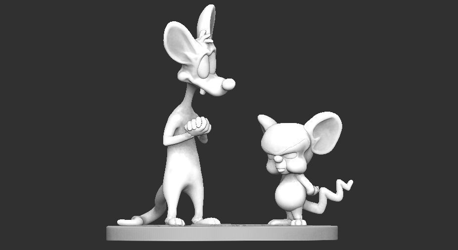 pinky and the brain model 3D printable 3D model 3D printable | CGTrader