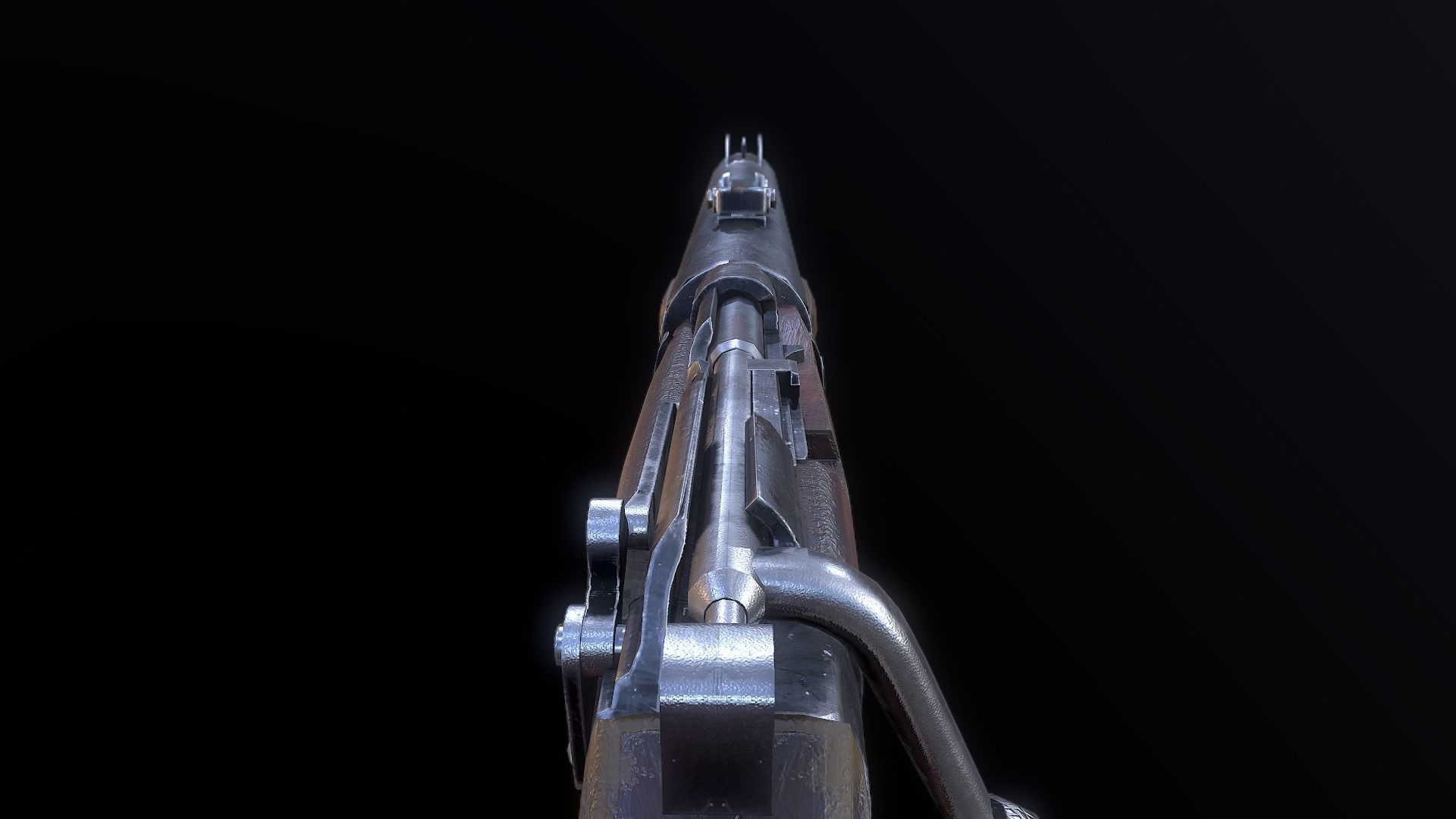 3D model De Lisle British WW2 Rifle PBR Low-poly 3D model VR / AR / low ...