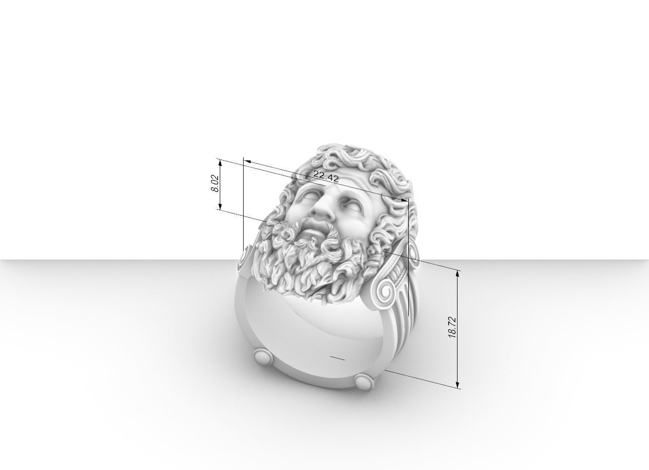 zeus Jupiter ring 3D model 3D printable | CGTrader