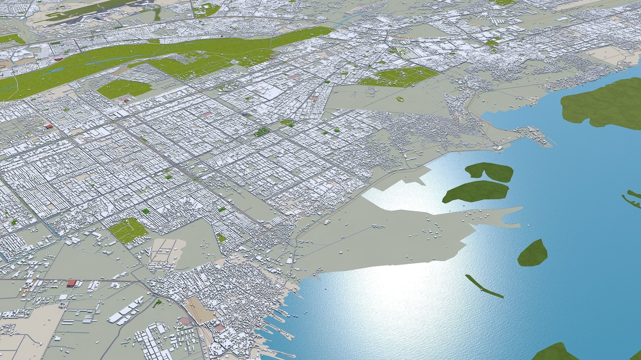 3D model Karachi City in Pakistan 150km VR / AR / low-poly | CGTrader