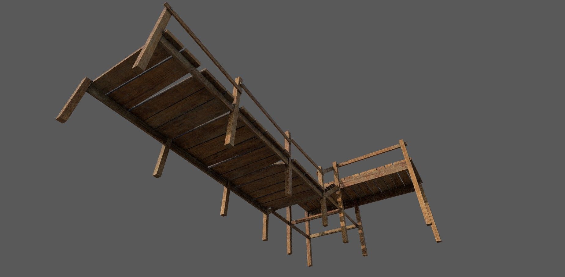 3D model wooden pier Low-poly 3D model VR / AR / low-poly | CGTrader