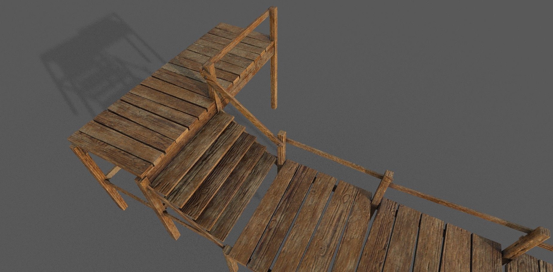 3D model wooden pier Low-poly 3D model VR / AR / low-poly | CGTrader