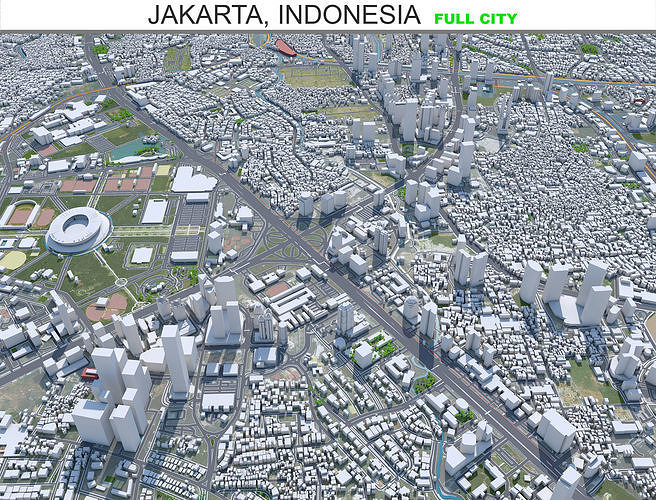3D model Jakarta City Indonesia VR / AR / low-poly | CGTrader