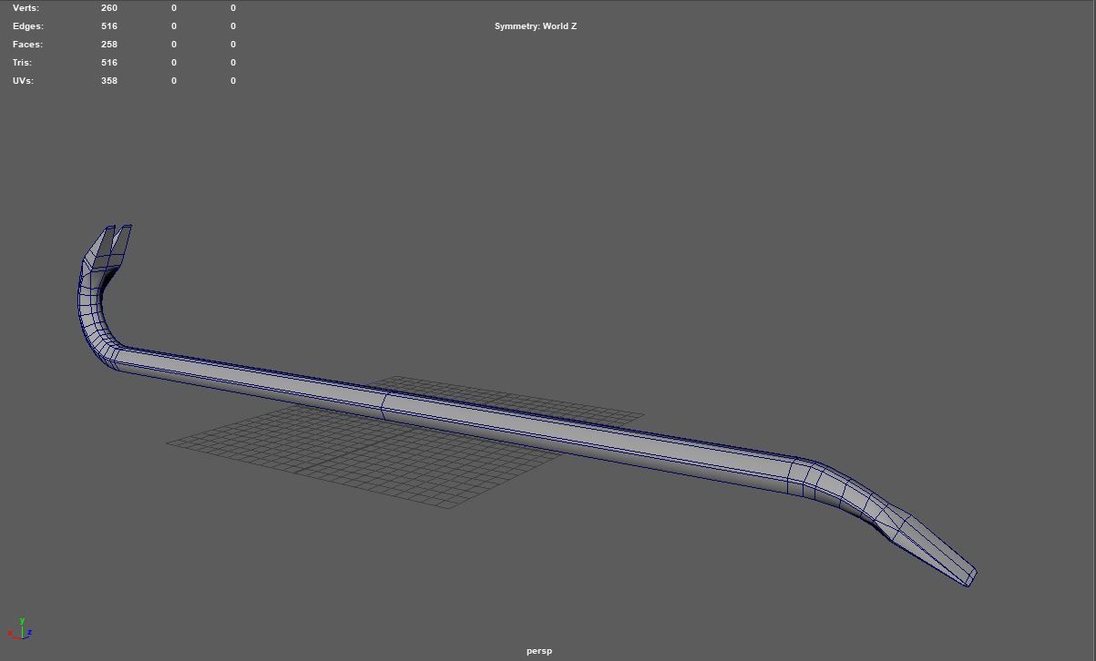 3D model Crowbar five color options VR / AR / low-poly | CGTrader