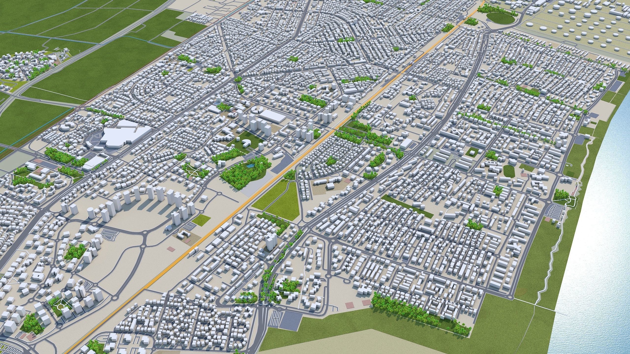 3D model Haifa City Israel 20km VR / AR / low-poly | CGTrader